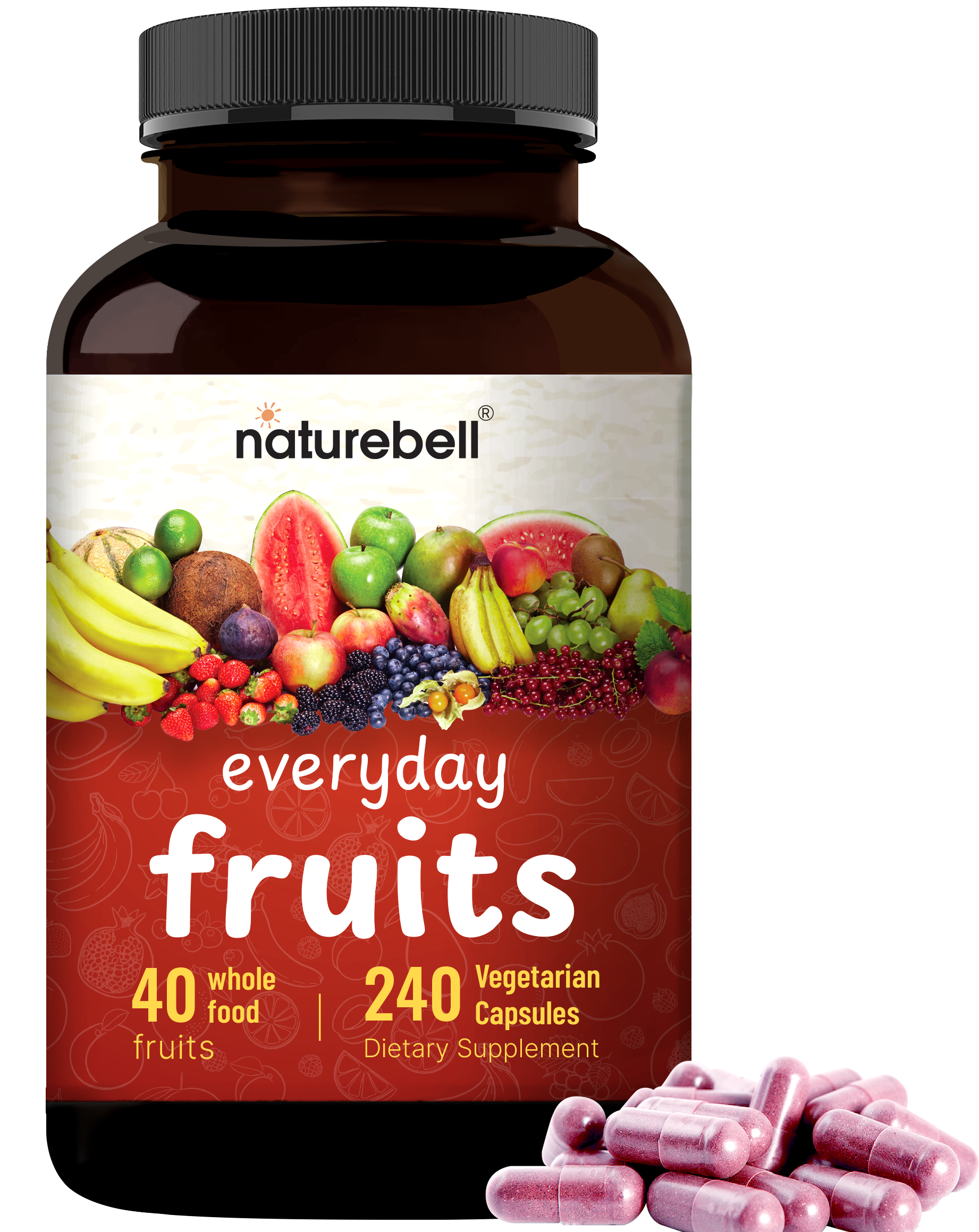 Everyday Fruits and Vegetables Supplements, 480 Total Vegetarian Capsu ...