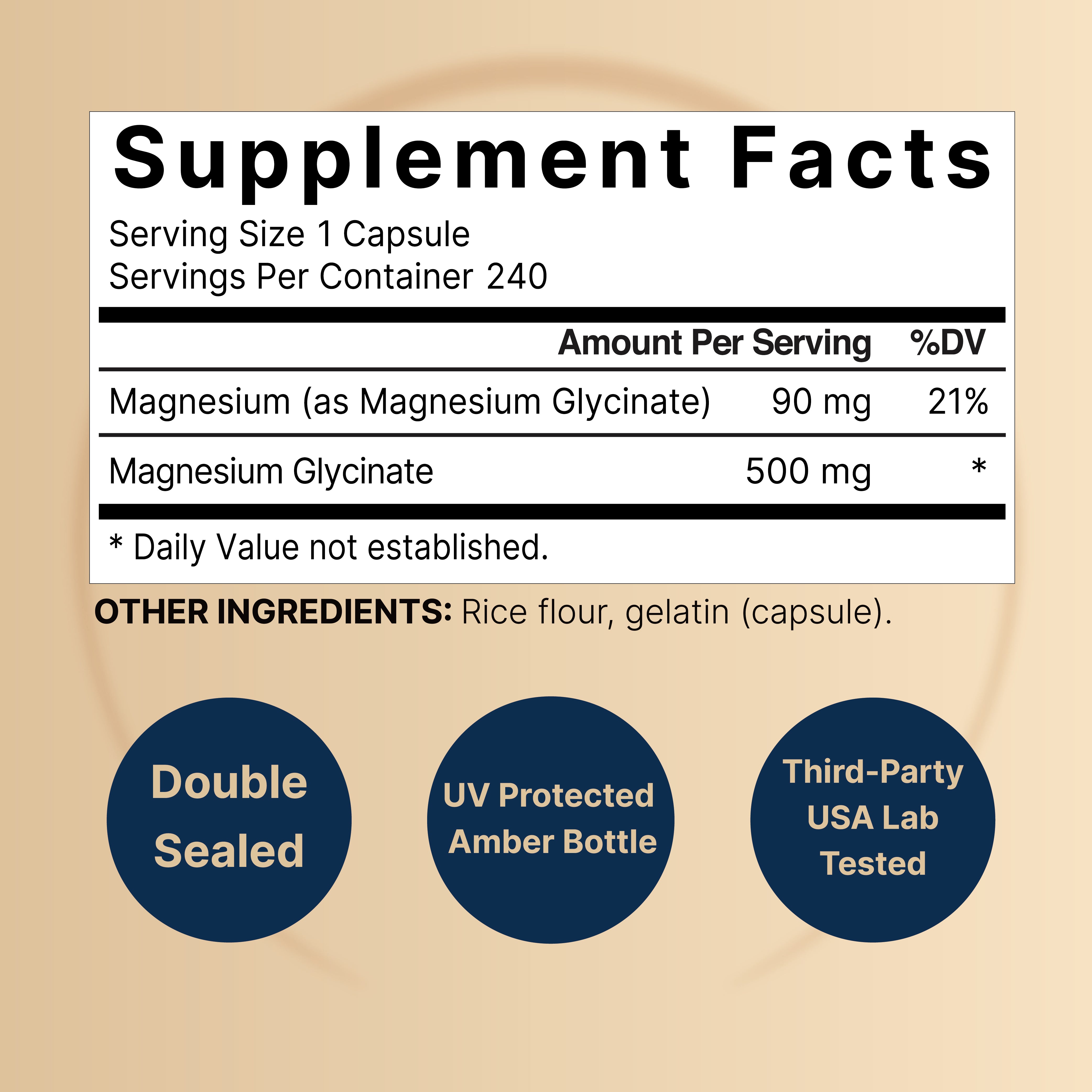 Magnesium Glycinate 500mg, 240 Capsules – NatureBell