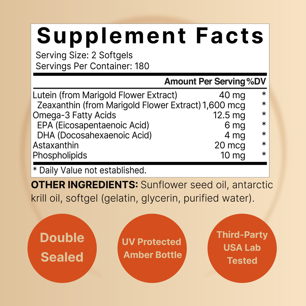Lutein 40mg and Zeaxanthin 1,600mcg Per Serving, 360 Softgels – NatureBell