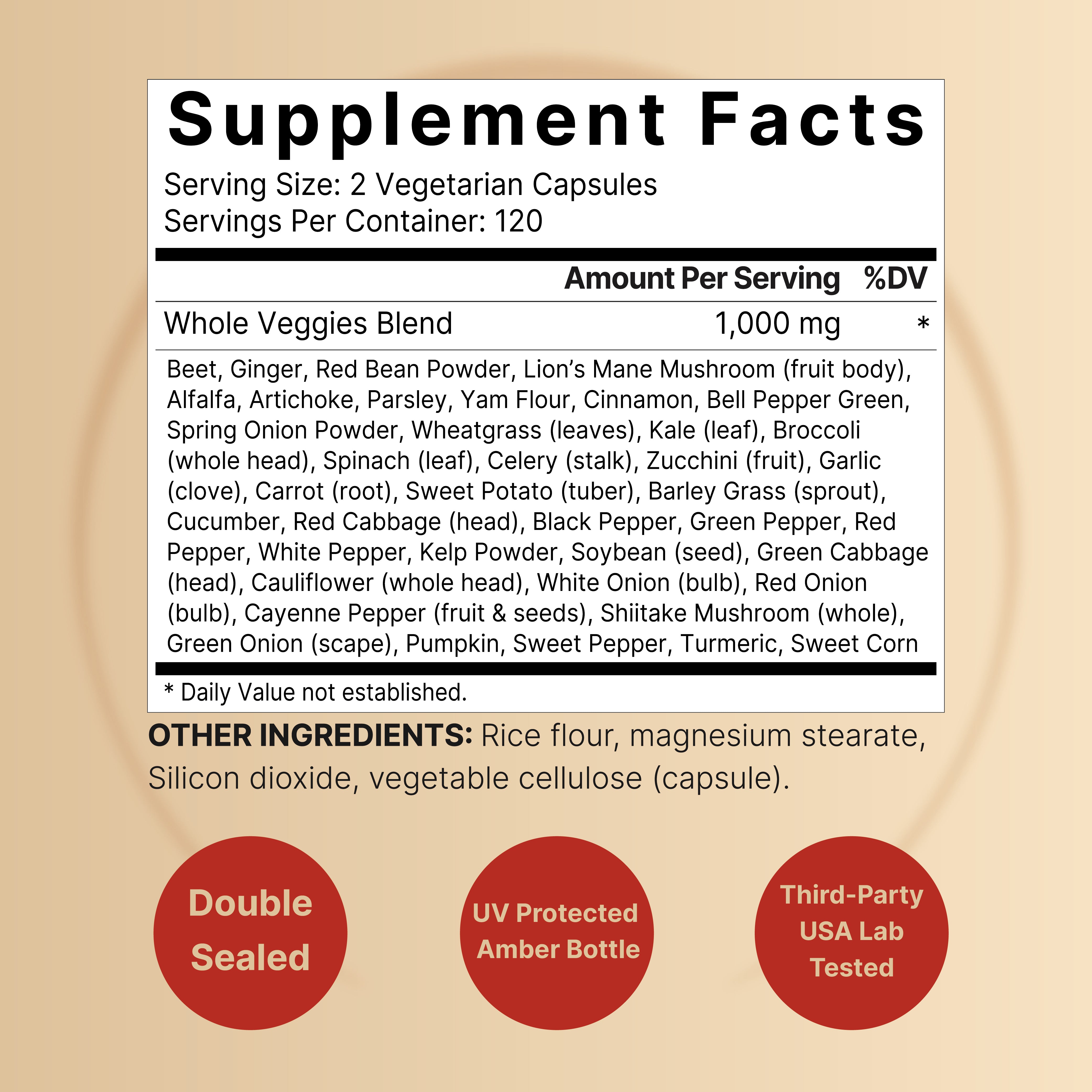 Everyday Fruits and Vegetables Supplements, 480 Total Vegetarian Capsu ...