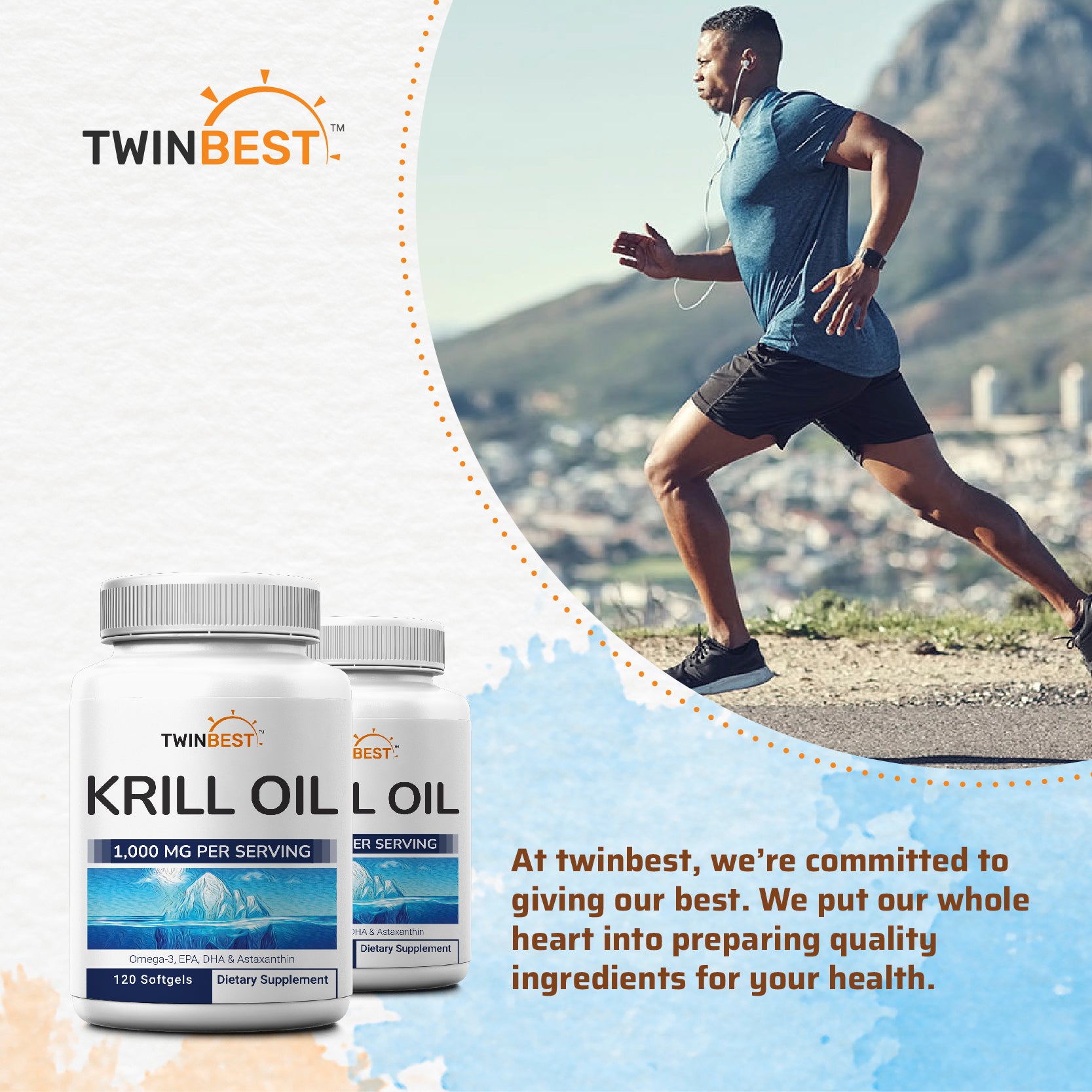 2 Pack TwinBest Antarctic Krill Oil Softgels, 1000mg Per Serving, 120 – NatureBell