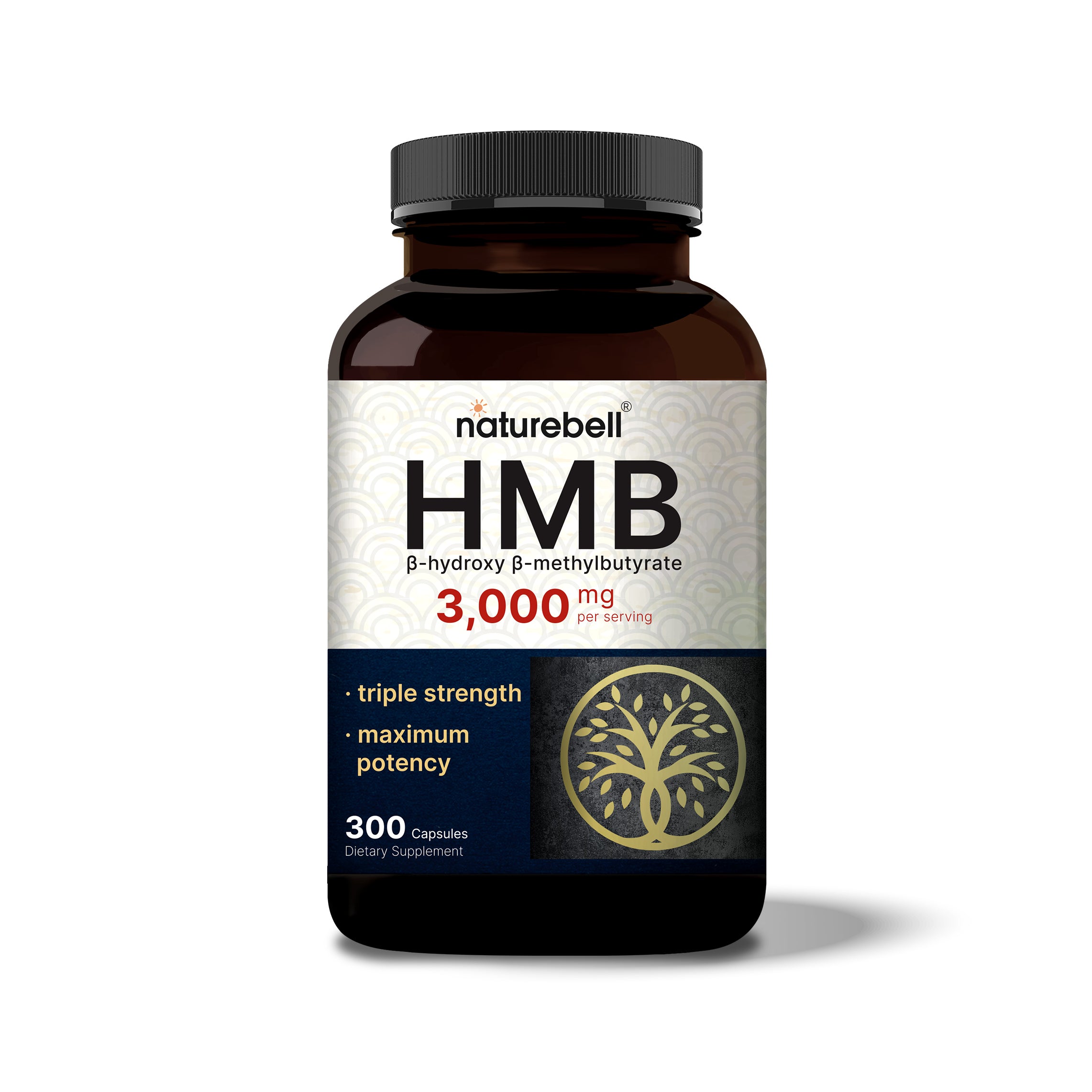 HMB Capsules 3,000mg Per Serving, 300 Capsules Per Bottle – NatureBell