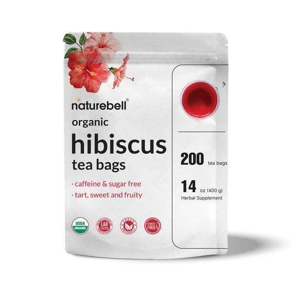 Organic Hibiscus Tea, 200 Abacá Hemp Fiber Tea Bags – NatureBell