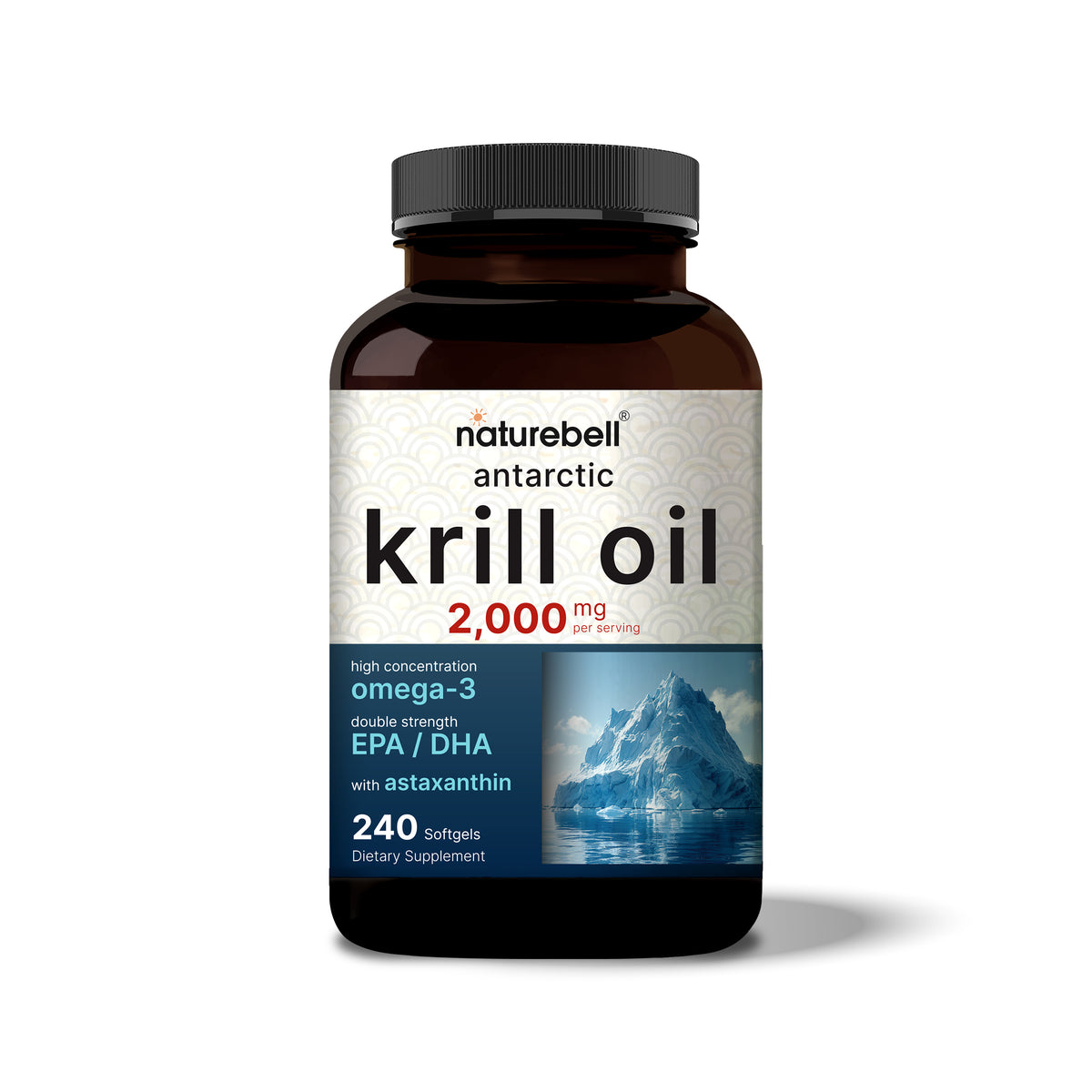 Antarctic Krill Oil 2000mg Supplement, 240 Softgels – NatureBell