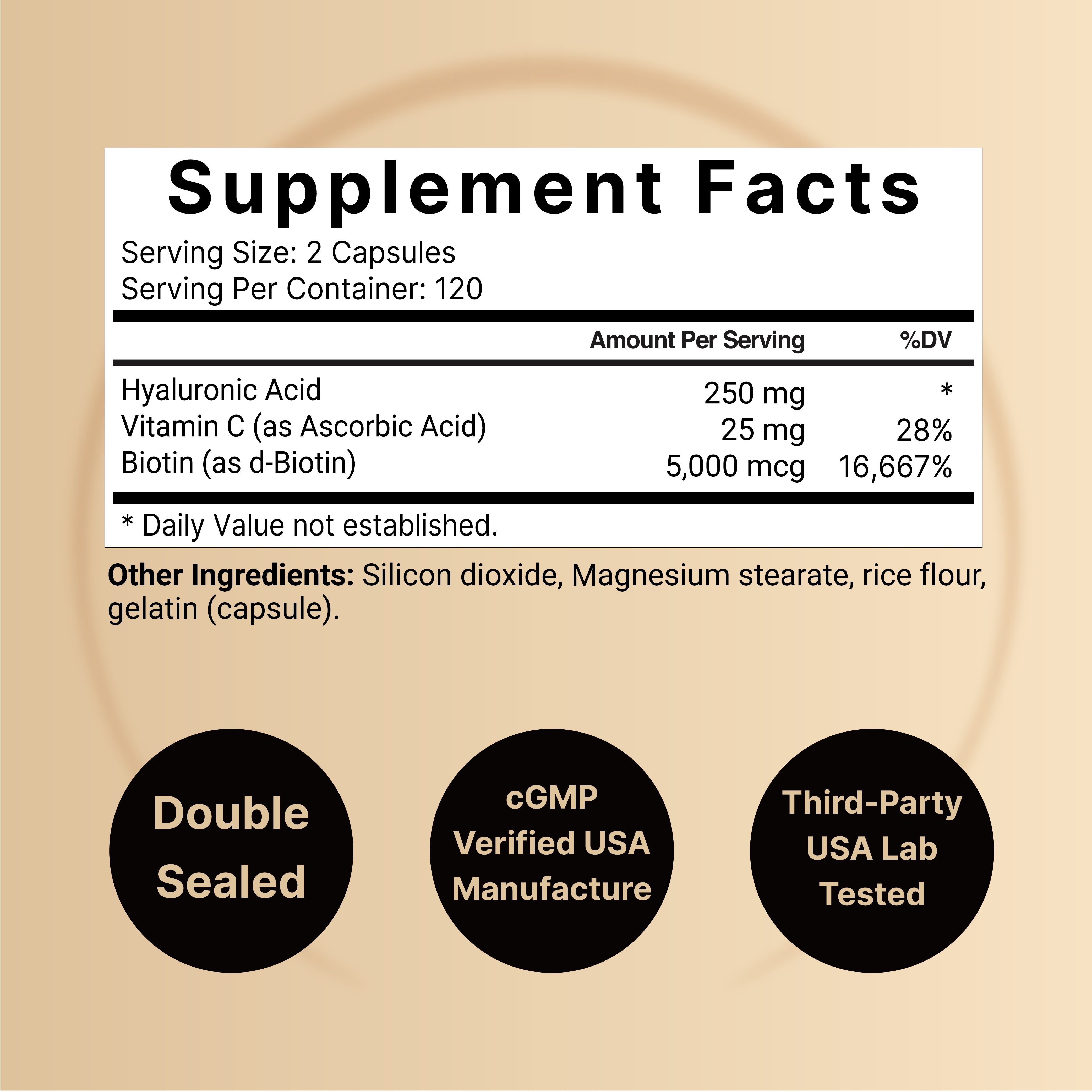 Hyaluronic Acid Supplements 250mg | 240 Capsules – NatureBell